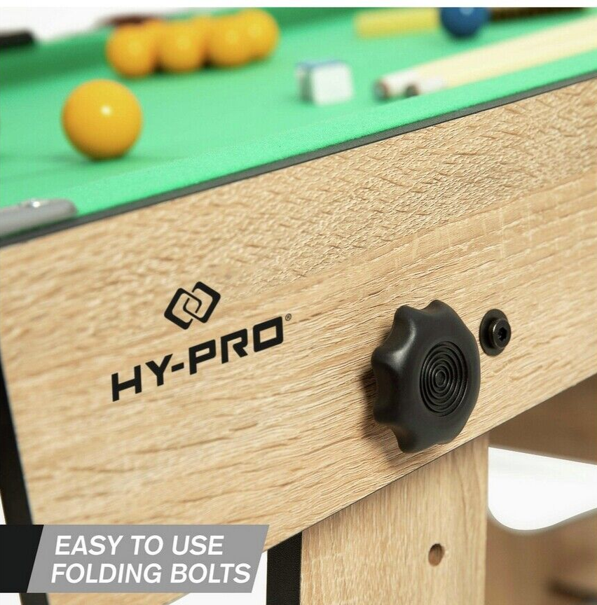 Hy Pro 5ft Folding Snooker Pool Table | Compact Home Game Table Free ...