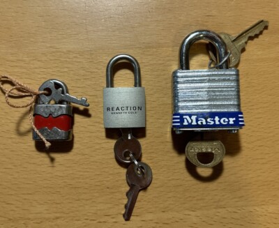 Lot Of 3 Padlocks With Keys - All Of Them Work | eBay
