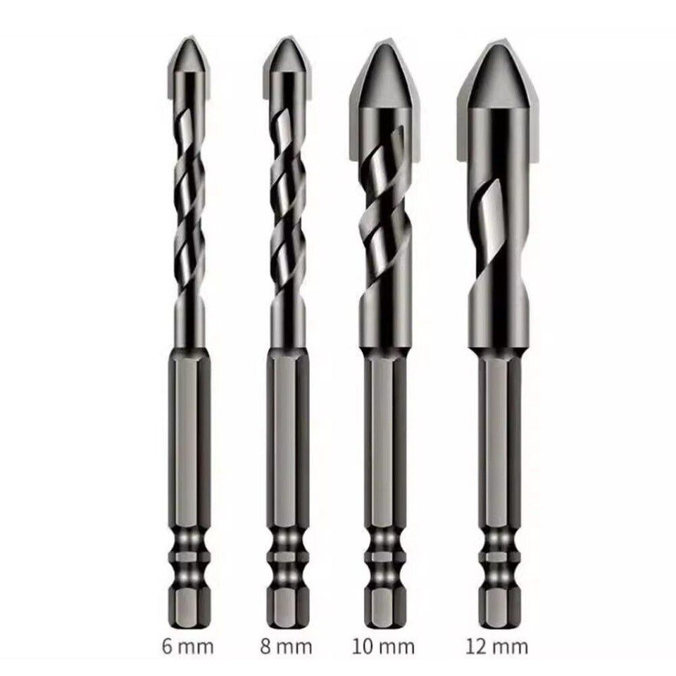 4pcs High-Strength Eccentric Twist Drill Bit, Oblique Head Eccentric ...