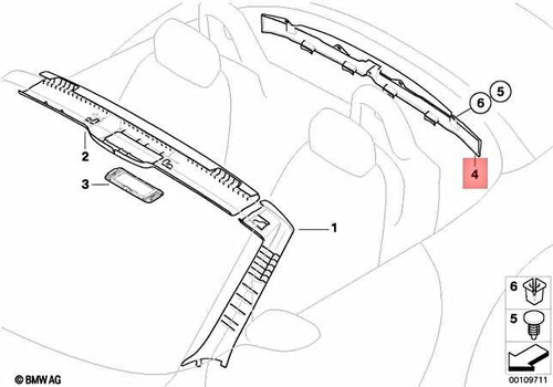 BMW OEM 03-08 Z4 Roll Bar-Upper Trim 51437110231 | eBay