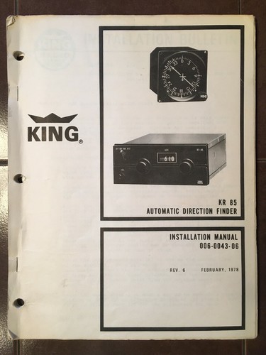 King Radio KR 85 ADF Install & Operation manual | eBay