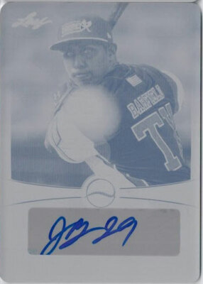 JACOB BARFIELD 2013 Leaf Power Showcase Autograph Rookie Auto Plate RC ...