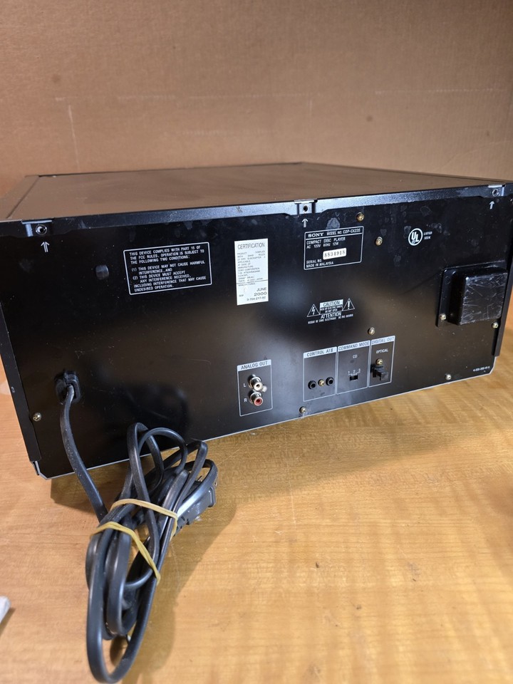 Sony CDP-CX235 Digital Mega Storage 200 Compact Disc CD Player Changer ...