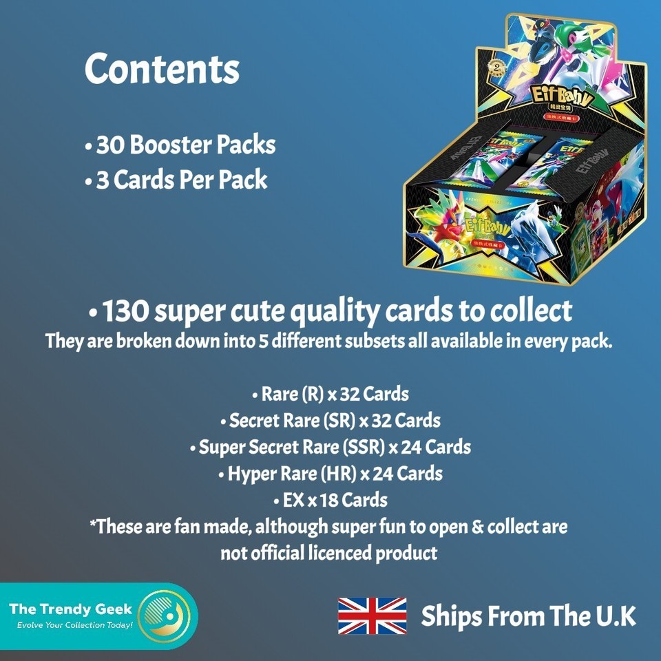 Eif Baby 2 Premium Booster Box 30 Elf Packs Pokémon Inspired Chinese ...