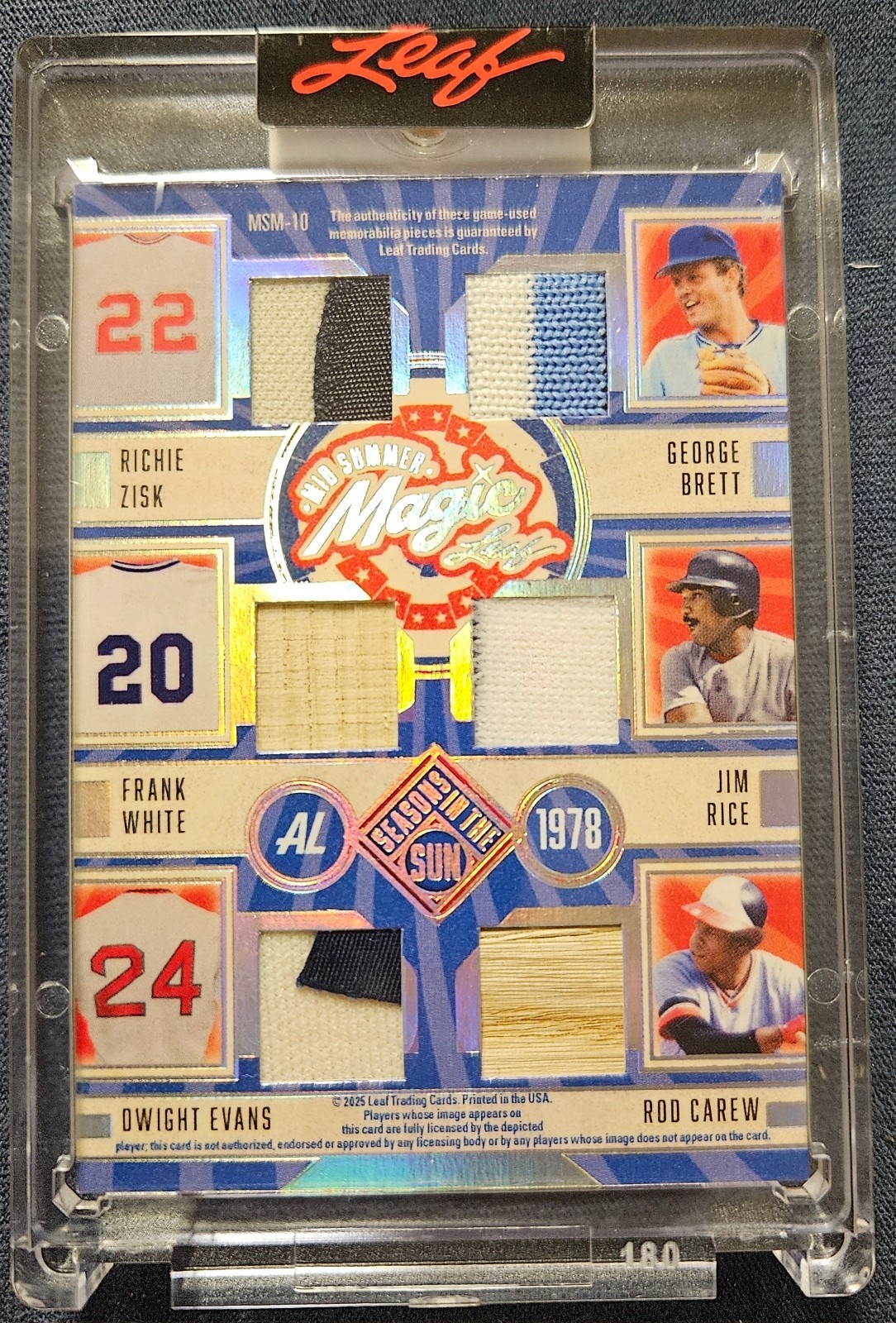 2025 Leaf Seasons Mid Summer Magic 1978 12 Player Relic Rose Brett ...