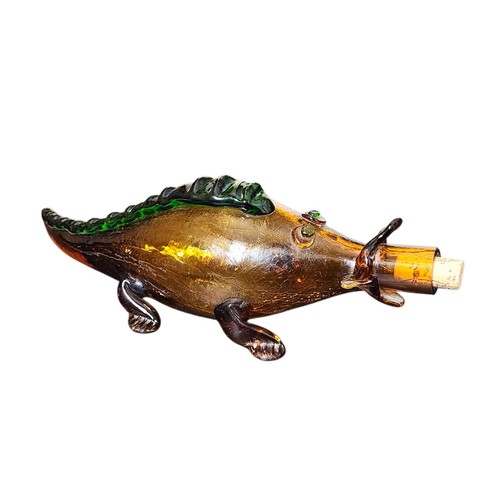 Vintage Alligator Crackle Glass Wine Bottle Orvieto Nello Gori Italy ...