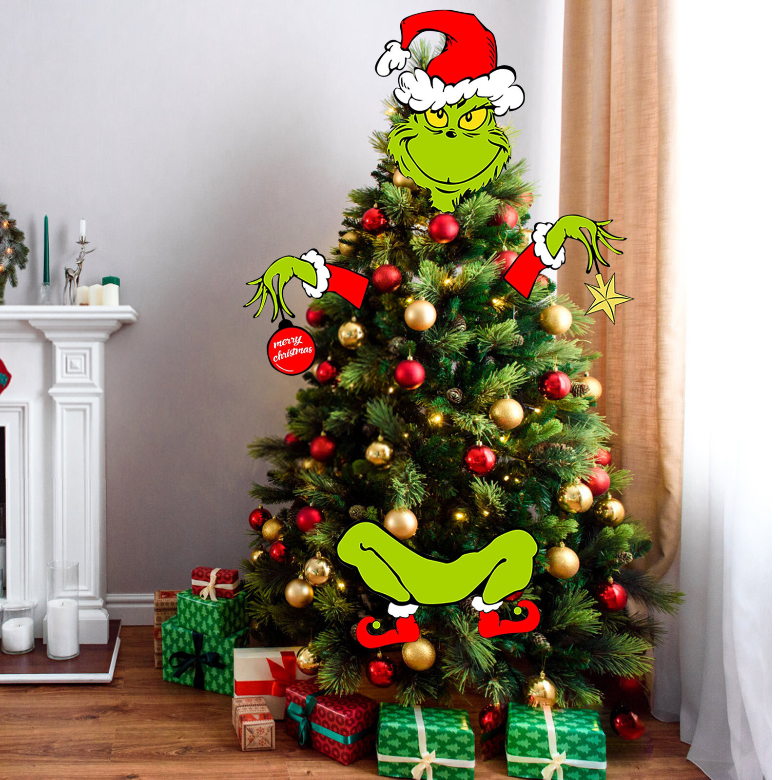 Grinch Christmas Tree Decoration Christmas Hat Decoration Insert ...