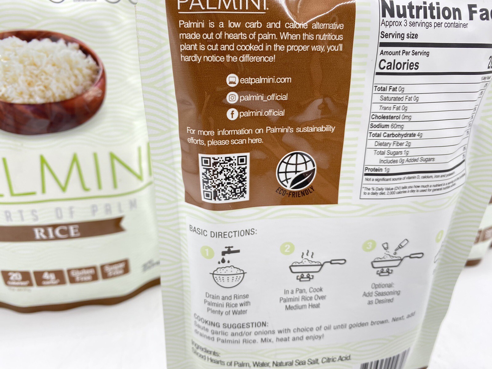 Palmini Low Carb Rice 4G of Carbs Brand New Hearts Of Palm 3 -12oz Pks ...