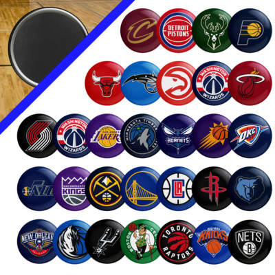 NBA Team logo Magnets 2.25" FULL SET/ALL 30 TEAMS-KEEP & DISPLAY YOUR ...