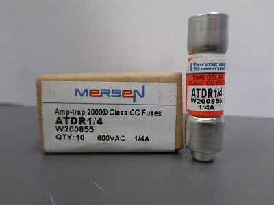 New Lot Mersen Shawmut ATDR1/4 Amp Fuses Buss LP-CC-1/4 600 Volts NIB ...
