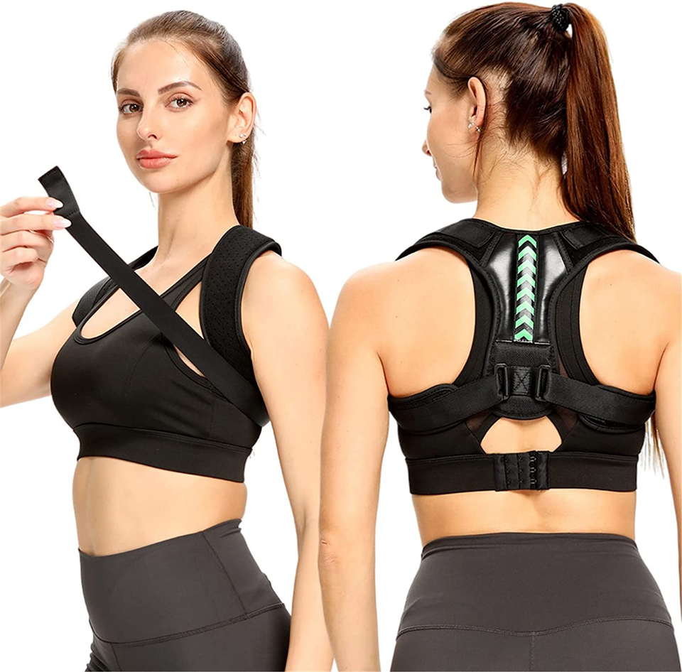 For Men Women Posture Corrector Support Upper Back Shoulder Brace Belt ...