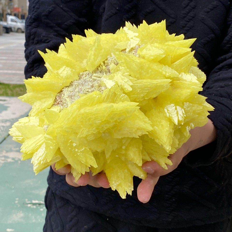 9.63LB Rare yellow sulfur crystal quartz crystal mineral specimen | eBay