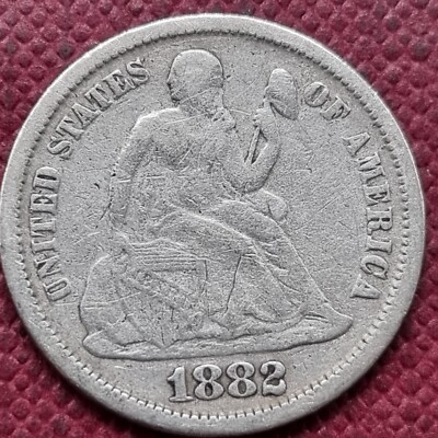 1882 Seated Liberty Dime 10c Better Grade #77280 | eBay