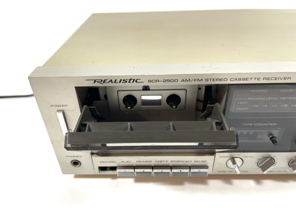 Vintage REALISTIC SCR-2500 AM/FM Stereo Cassette Receiver Missing ...