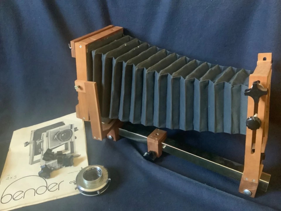 Vintage Bender 4x5 Large Format View Camera Wooden Frame kit. | eBay