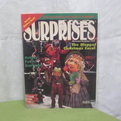 SURPRISES MAGAZINE kids Muppet Christmas Carol cover 1992 Lisa Frank ad ...