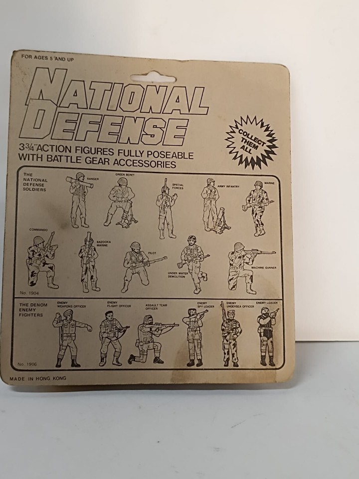 National Defense Combat Action Figures Gi Joe Galoob REMCO ultra rare ...