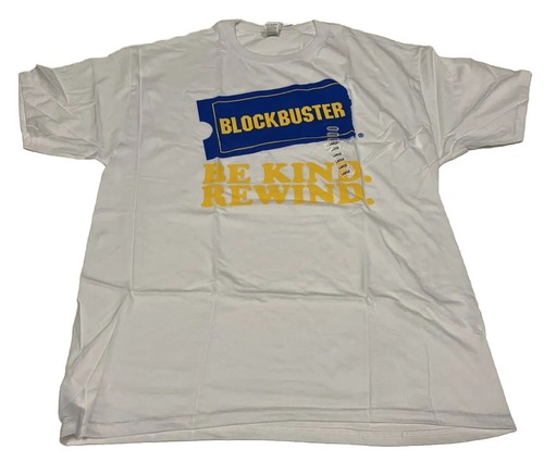 Vintage Style BLOCKBUSTER VIDEO Be Kind Rewind T-Shirt Large Brand NWT ...