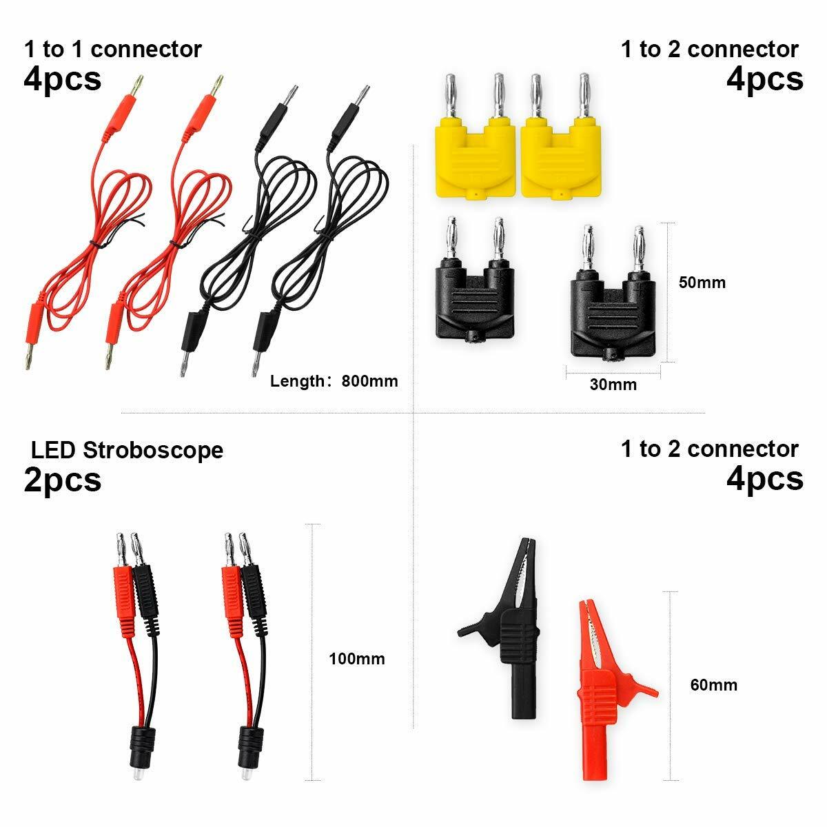 92PCS Multimeter Test Lead Kit for Fluke Meter Electrical Alligator ...