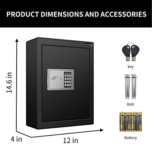 80 Keys Cabinet Wall Safe with Sensor Light,Electronic Key Safe,Pin ...