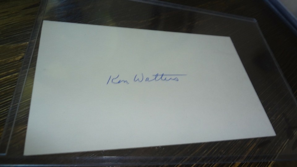KEN WATTERS AUTOGRAPHED INDEX CARD | eBay