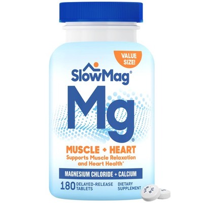 Slow-Mag Mg Muscle + Heart Magnesium Chloride with Calcium Supplement ...