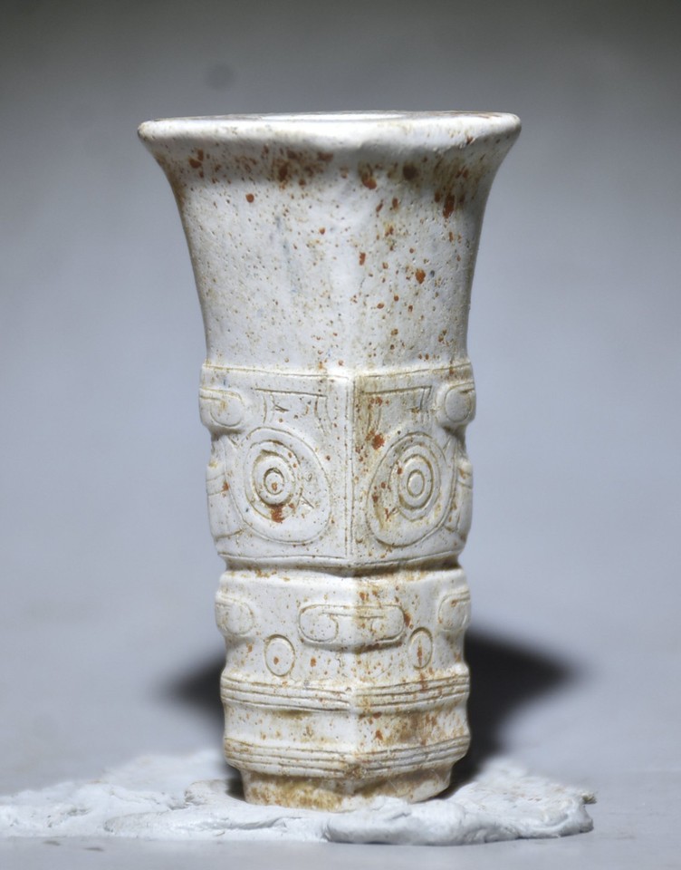 2.2" Old Chinese Liangzhu Culture Stone Jade Carved Yu Zong Amulet ...