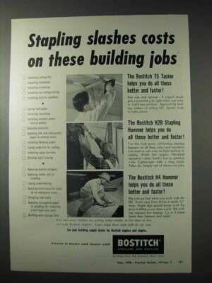 1958 Bostitch Staplers Ad - T5 Tacker, H4 Hammer | eBay