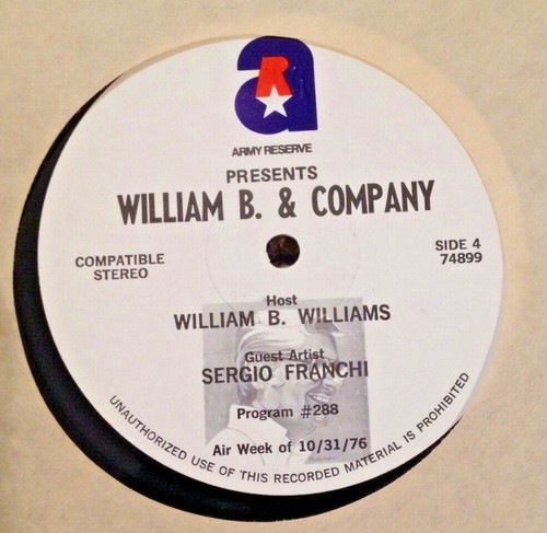 RADIO SHOW: WILLIAM B WILLIAMS & COMPANY #287-288 GUEST ARTIST SERGIO ...