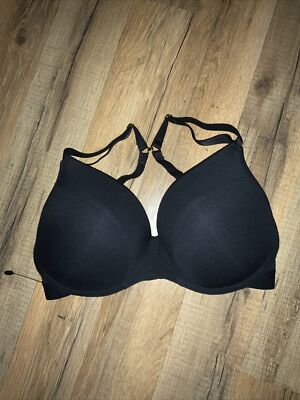 Lively Black Lightly Lined Full Coverage T-Shirt Wireless Bra Size 32DD ...