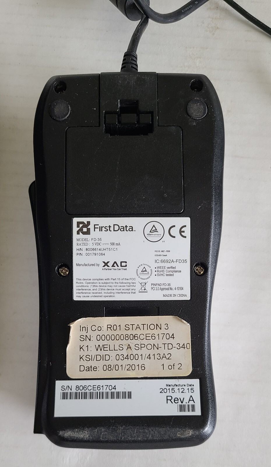 First Data FD130 Duo and FD-35 PIN EMV Pad Credit/Debit Card POS ...