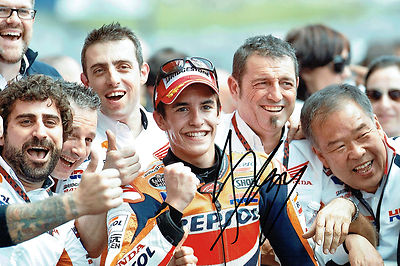 Marc MARQUEZ SIGNED 12x8 Autograph Photo + Dealer COA MOTOGP Team ...