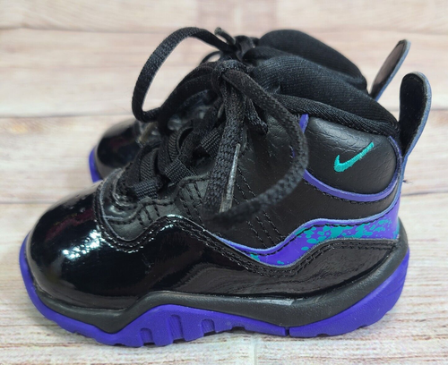 Nike Air Zoom Phenom 4 Sneakers Shoes Baby Size 4C Black Purple Blue ...