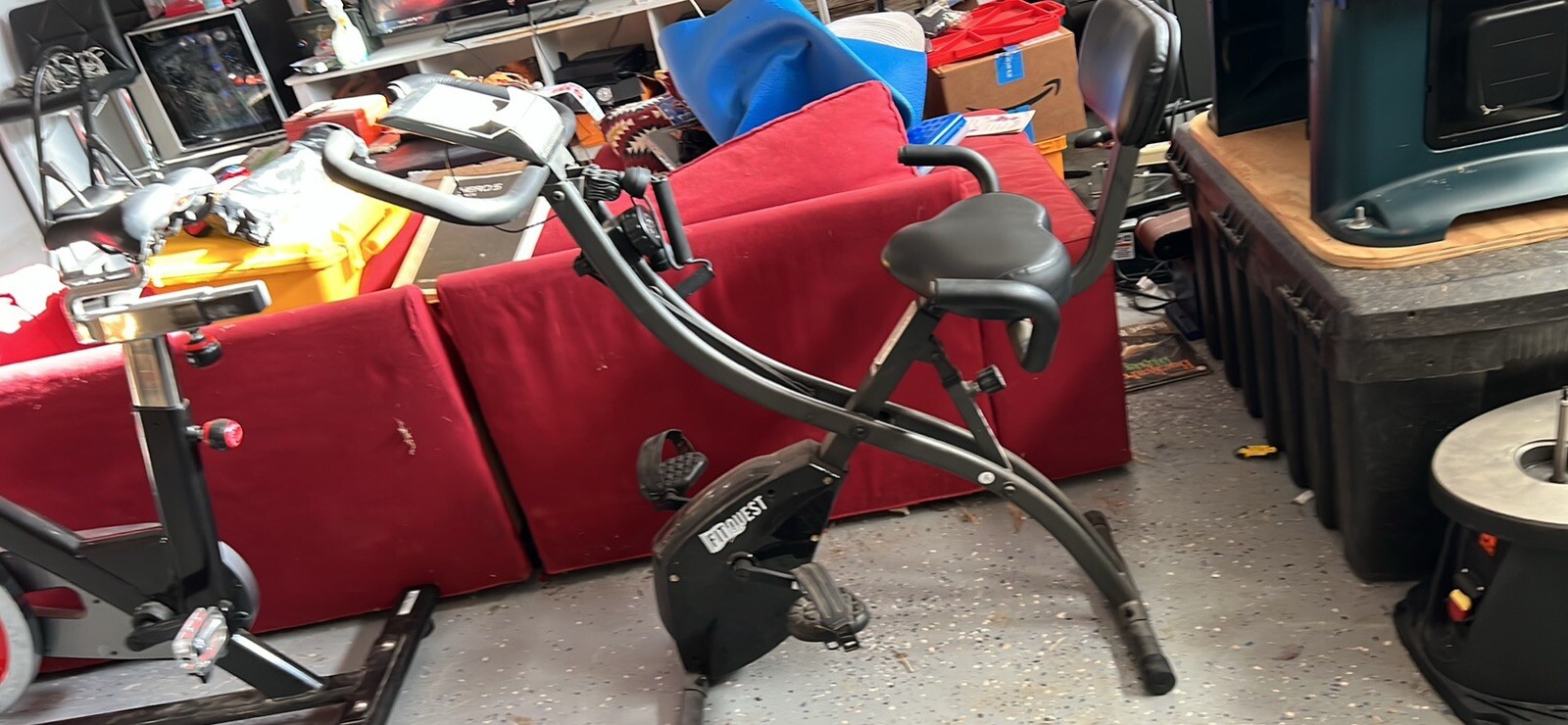 FitQuest Flex Express Upright and Recumbent Bike with Resistance Bands ...