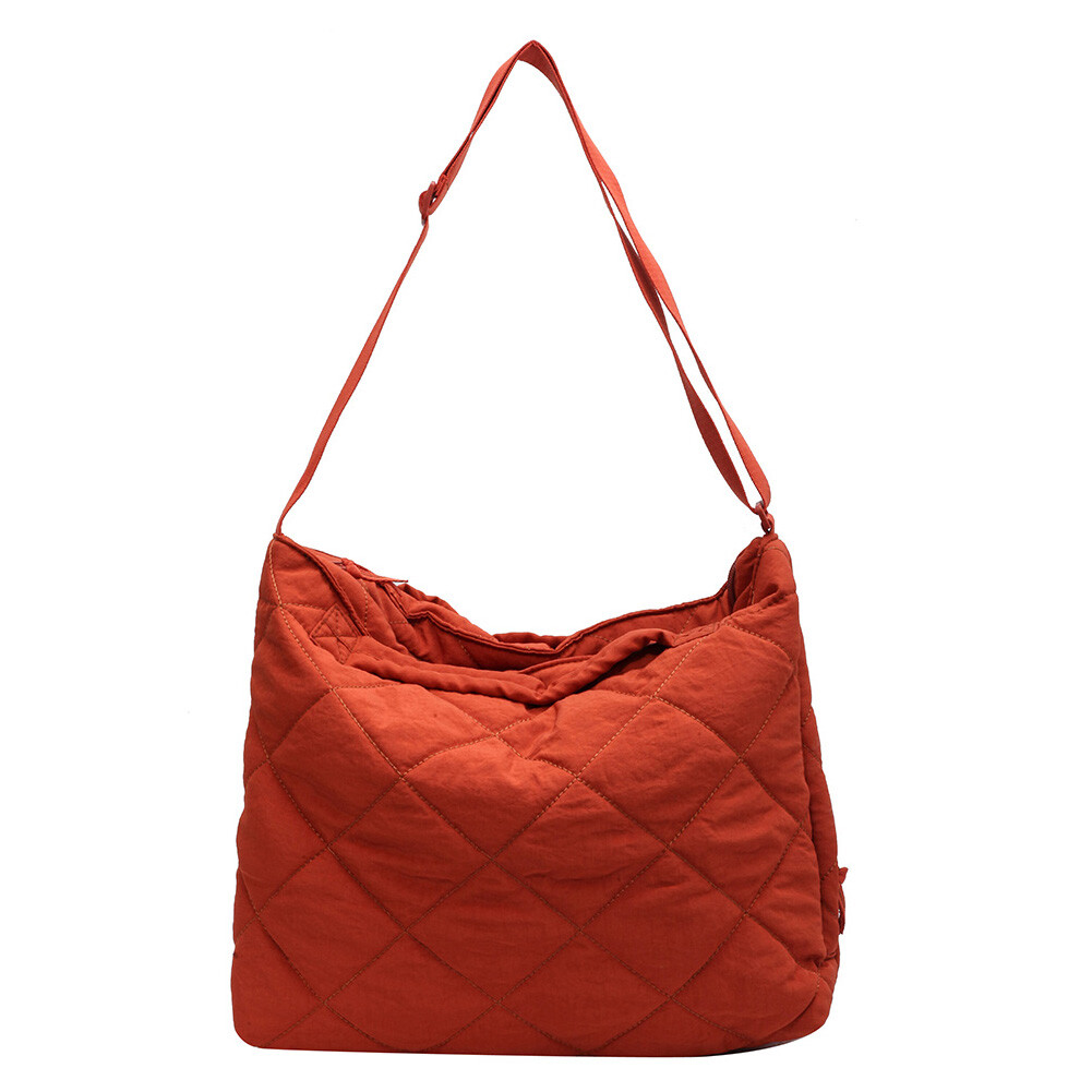 Quilted Crossbody Bag Cotton Large Capacity Women Messenger Handbags ...