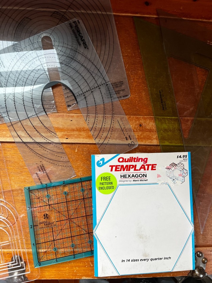 Large Lot Fiskars Oval Circle Cutter Guide Quilting Templates Hexagon ...