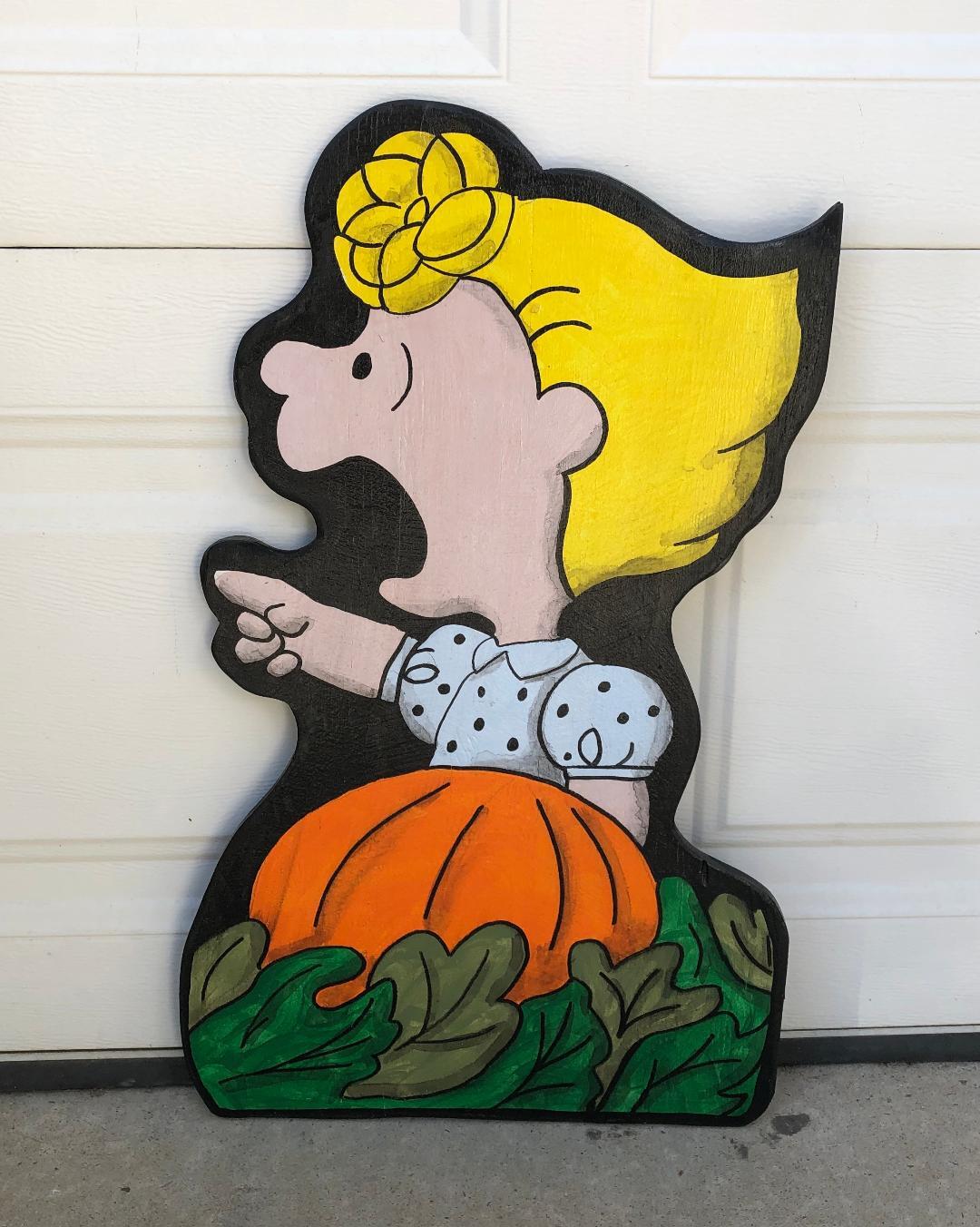 LINUS & SALLY SET ~ PEANUTS Great Pumpkin ~ HALLOWEEN LAWN ART ~ YARD ...