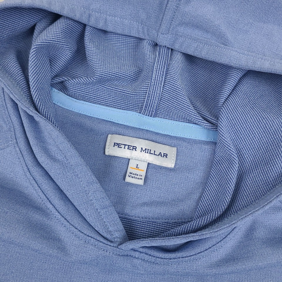 Peter Millar Taylormade Hoodie Mens Large Blue Pine Performance Golf ...