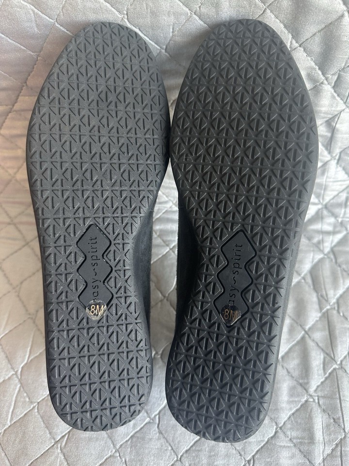 Easy Spirit Woman's Gray Suede Loafer Shutter Shoes Comfort 8M | eBay