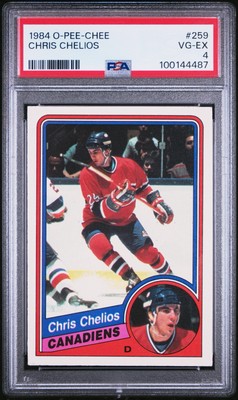 1984 O-PEE-CHEE #259 CHRIS CHELIOS ROOKIE CARD - PSA 4 | eBay
