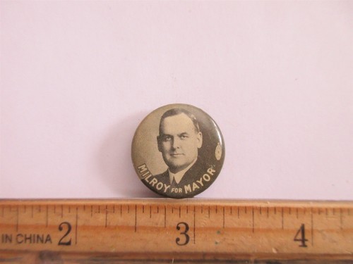vintage MILROY for MAYOR campaign pin pinback button 7/8" | eBay