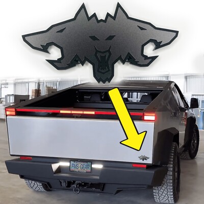 CYBERBEAST Emblem Fits TESLA Cybertruck REAR TRUNK TAILGATE BADGE Decal ...
