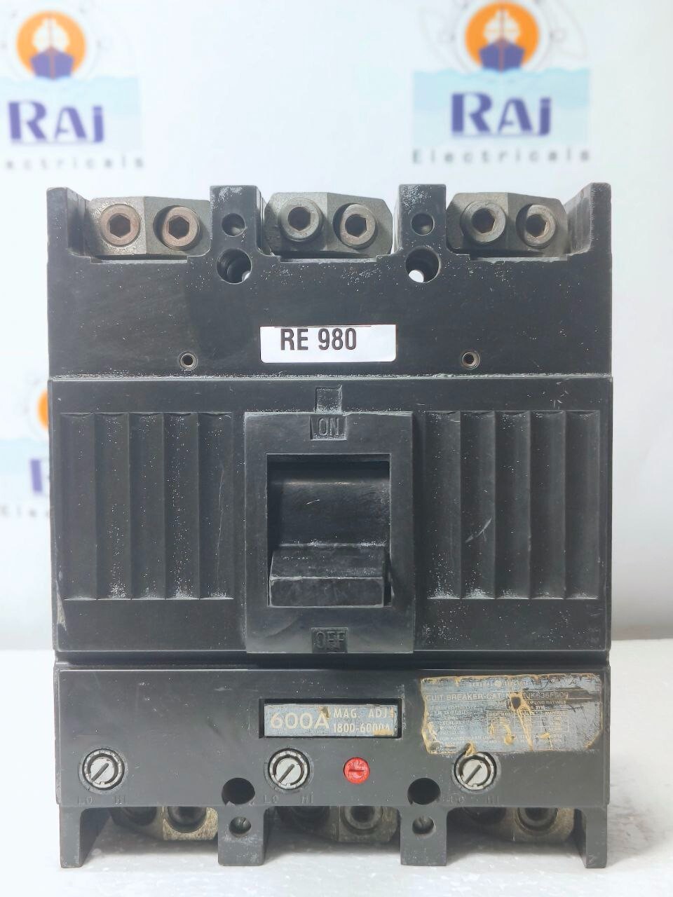 GENERAL ELECTRIC TJK636F000 600A 3POLE CIRCUIT BREAKER MCCB 600V AC ...
