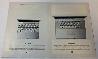 2003 Deux Page Apple Powerbook Annonce~ Moins Est Plus, Plus Est Plus ...