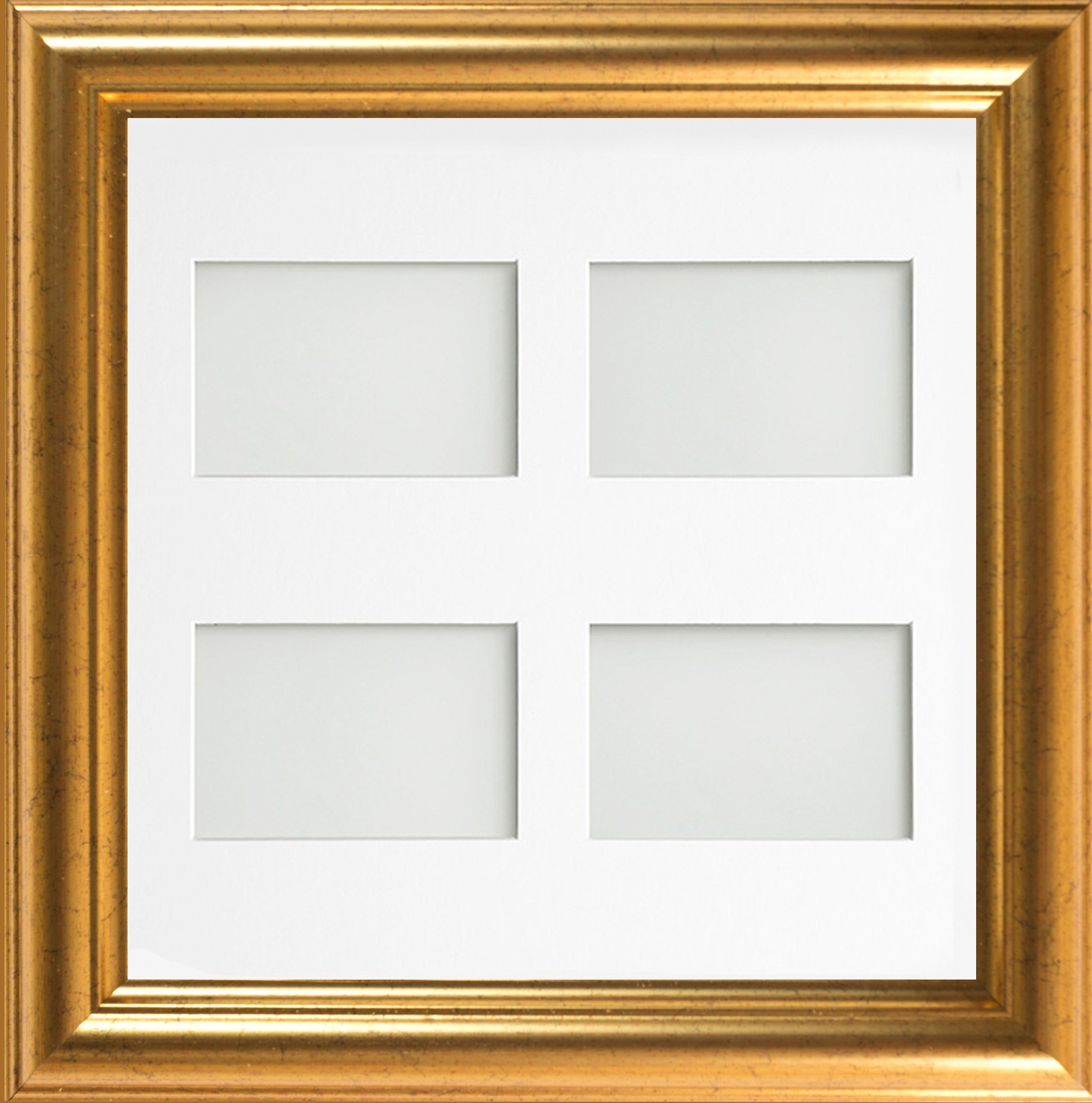 Multiple Photo Picture Frames Eldridge Gold With Multi Aperture Collage ...