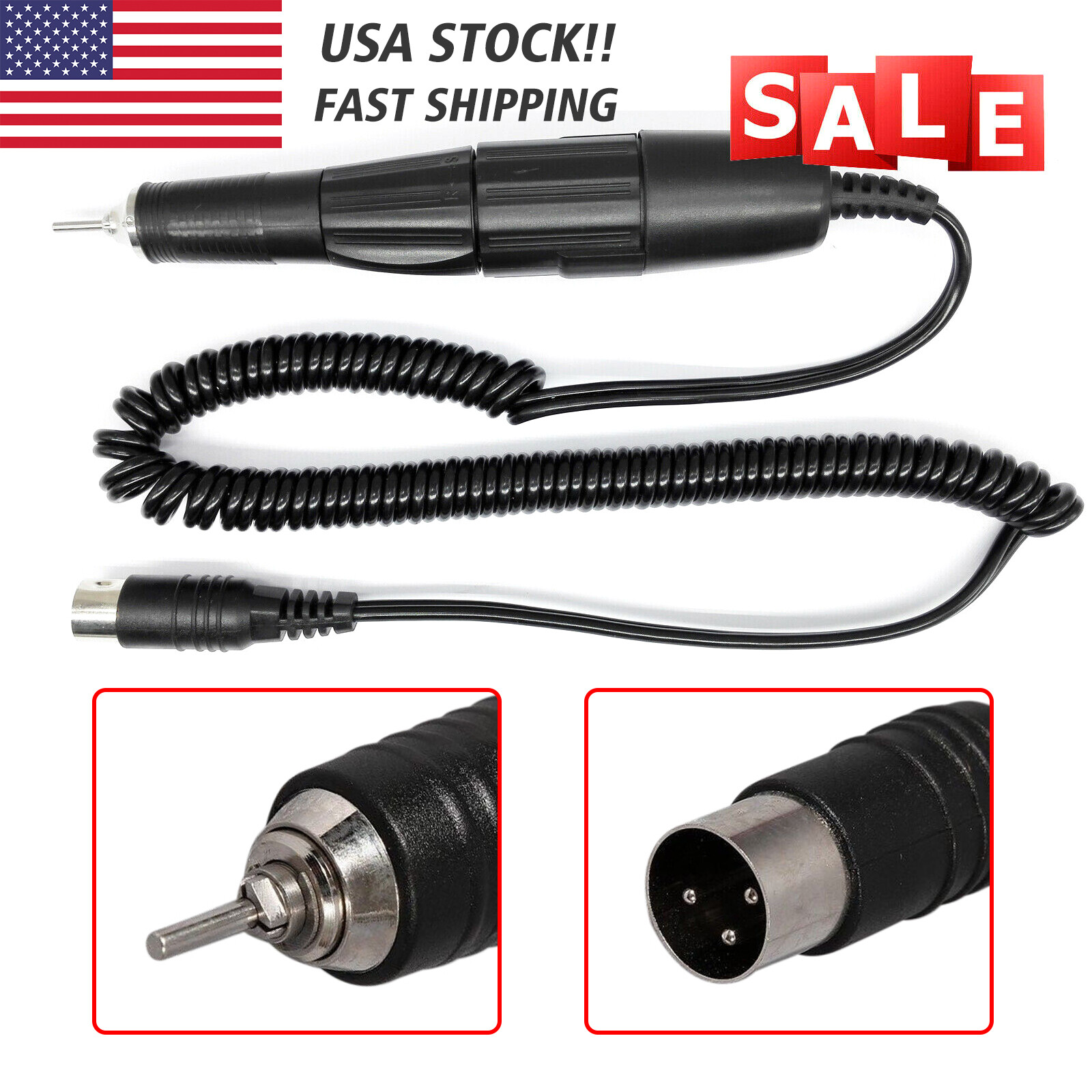 USA Dental Lab Polisher Micro Motor 35K RPM Polishing Handpiece Hand ...