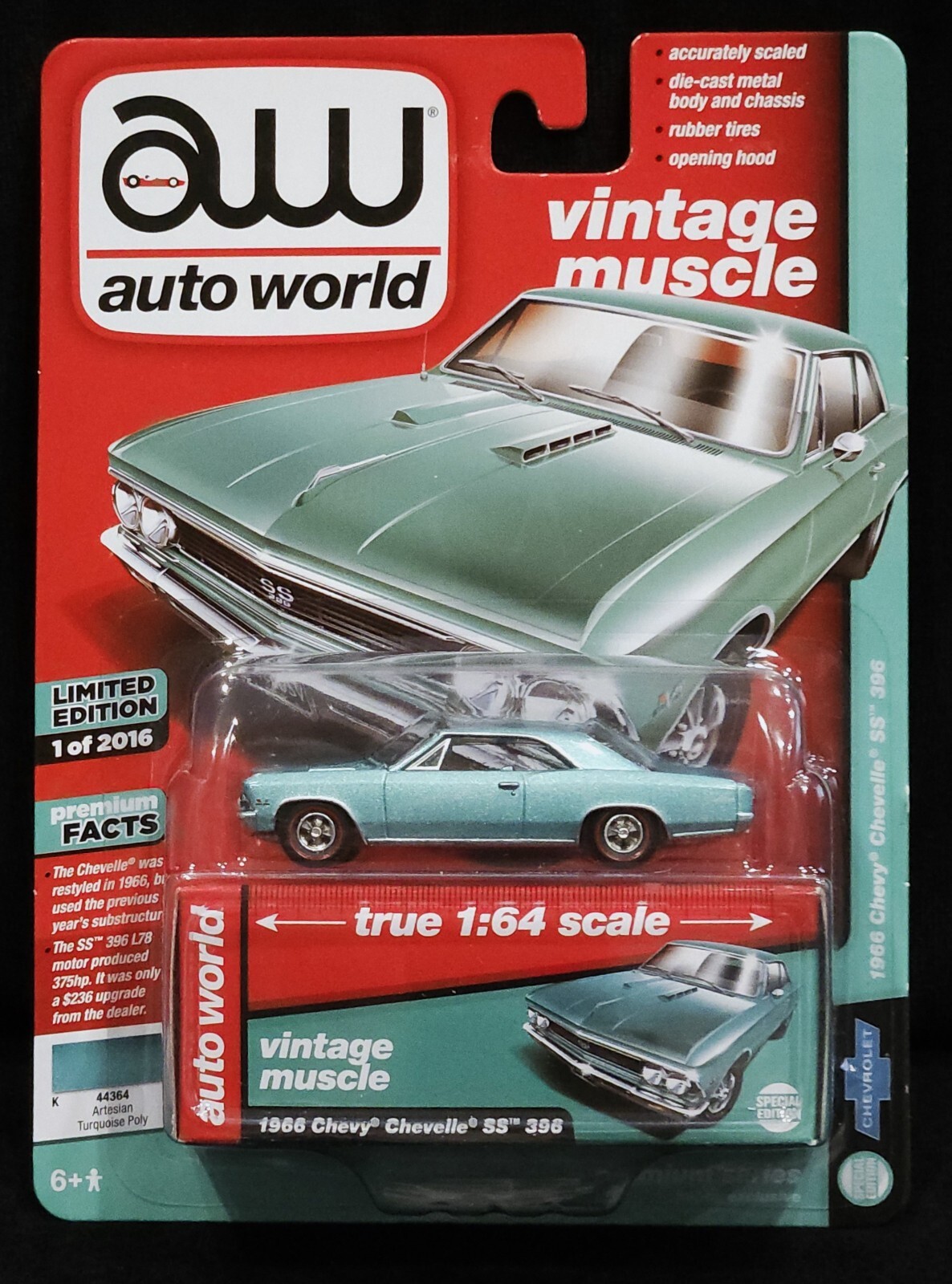 Auto World AW 66 1966 Chevy Chevelle SS 396 Vintage Muscle Car 1 of ...