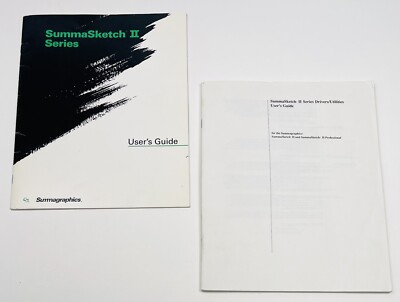 SummaGraphics SummaSketch II 2 Series Drivers/Utilities & USER'S GUIDE ...