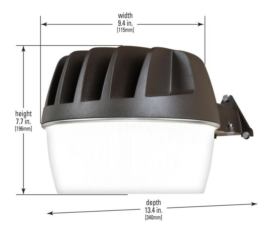 Eaton Halo Bronze Outdoor LED Area Dusk to Dawn Security Light ...
