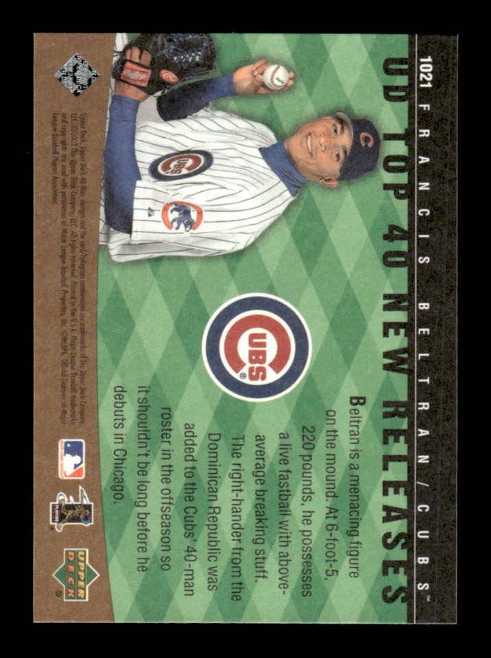 2002 Upper Deck 40-Man Francis Beltran #1021 | eBay
